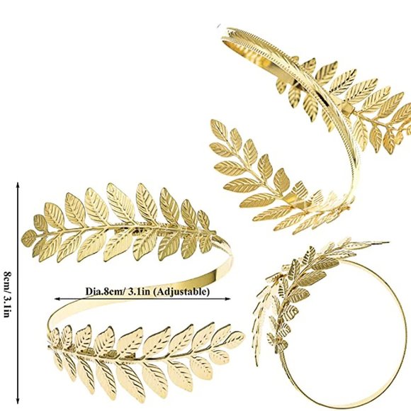 Jewelry | Greco Roman Laurel Leaf Open Upper Armlet Cuff Nwt | Poshmark